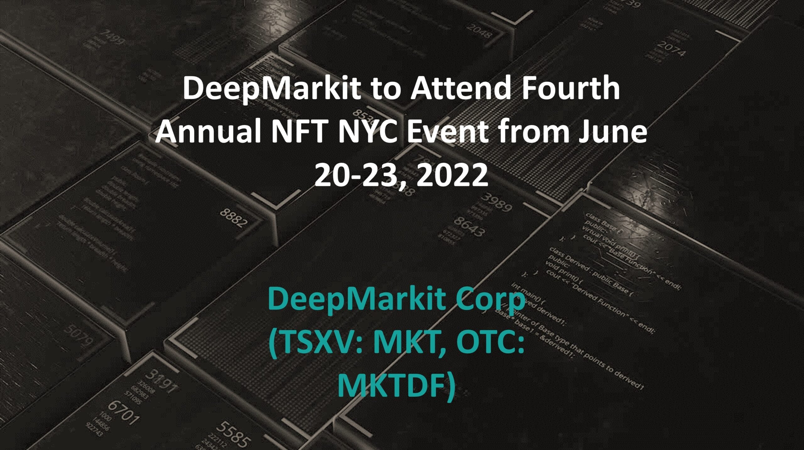 DeepMarkit to Attend the 4th Annual NFT NYC Event, June 20-23 • Carbon ...
