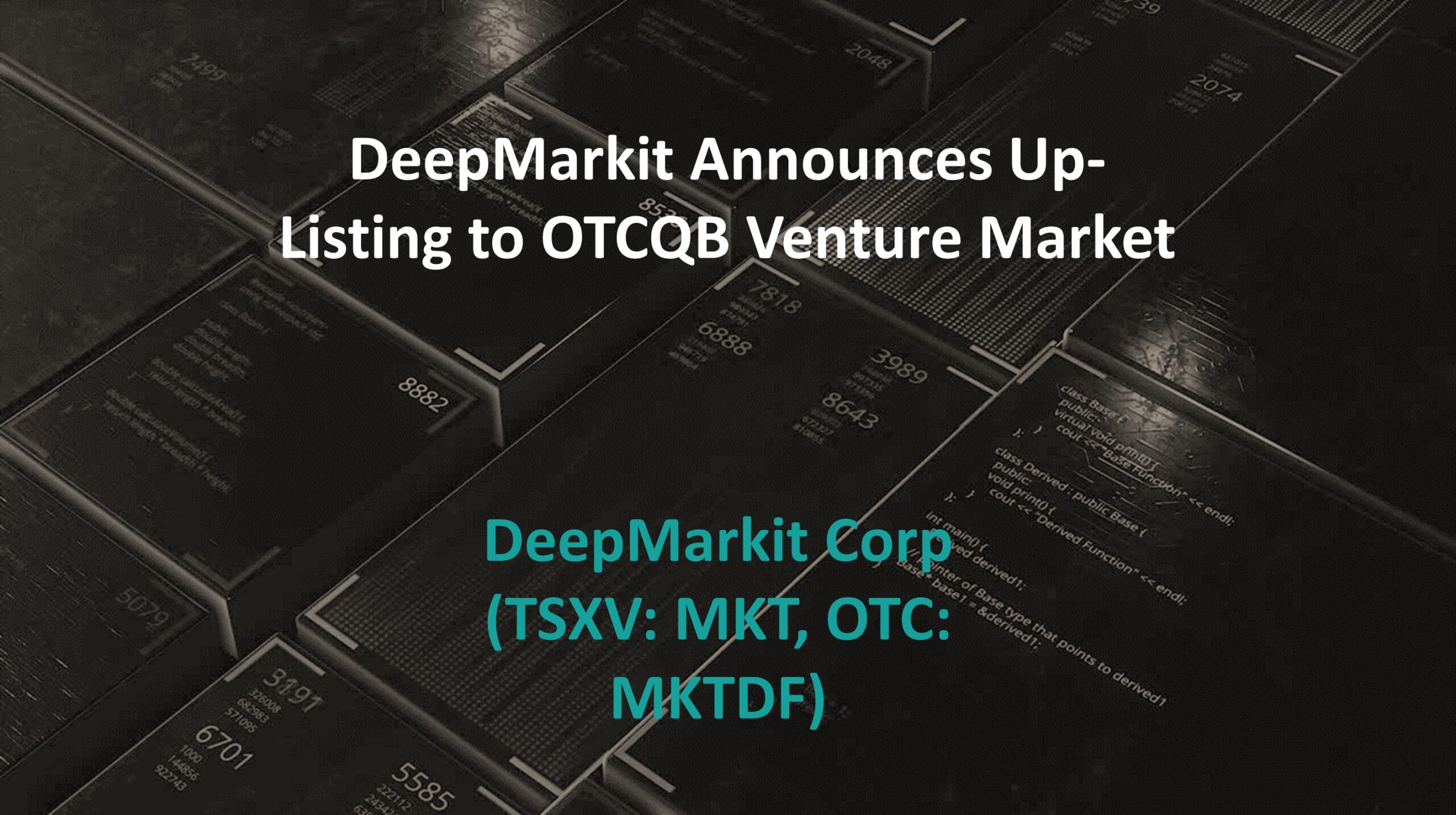 DeepMarkit Announces Up-Listing to OTCQB Venture Market • Carbon Credits